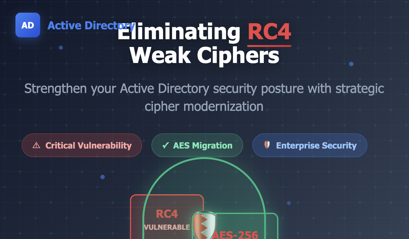 Uncovering and Eliminating RC4 Weak Ciphers in Active Directory - Cyooda Security